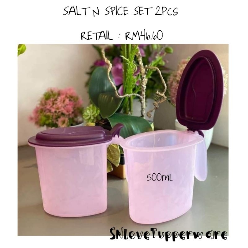 bekas garam bekas rempah [with freegift 🎁] tupperware spice saver ...