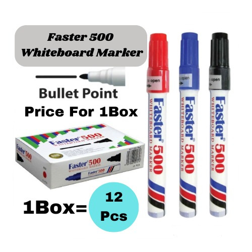 【1BOX=12PCS ! ! !】Faster 500 Whiteboard Marker Pen Bullet/Whiteboard ...