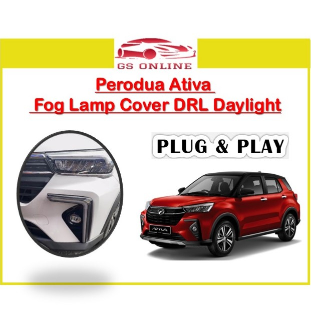 Perodua Ativa 2021 2022 2023 Fog Lamp Cover DRL Daylight Welcome Light ...