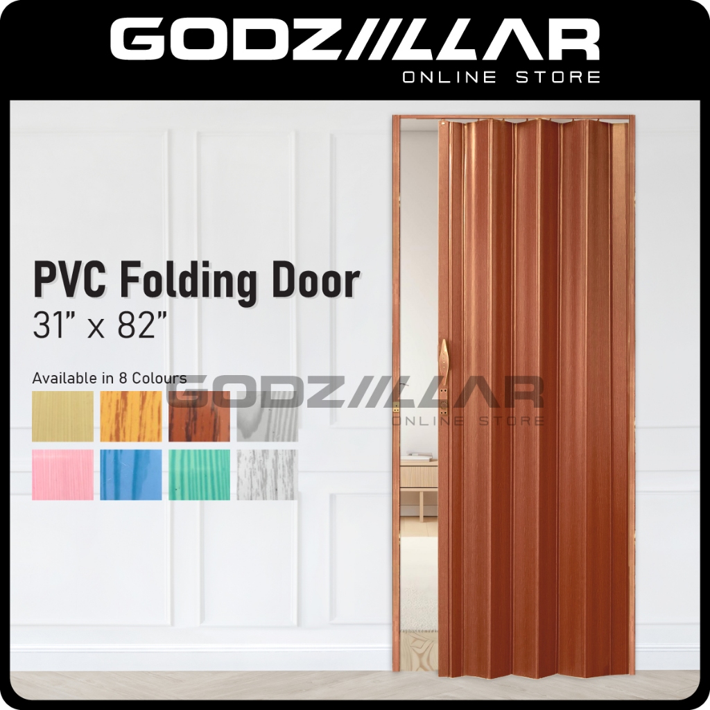 (Godziillar) 31” X 82” PVC Folding Door Toilet Door Room Divider Pintu ...