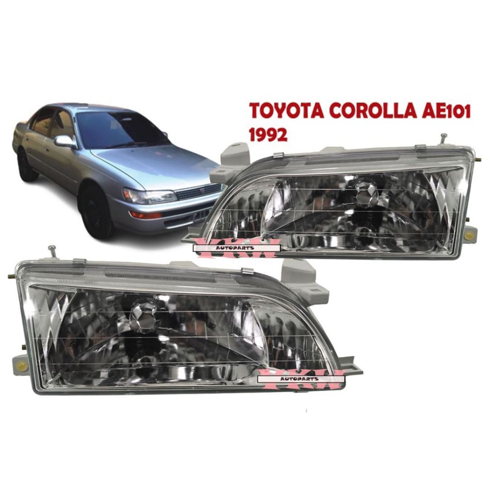1SET Toyota Corolla AE100 AE101 EE100 Crystal Front Headlights Lamps ...