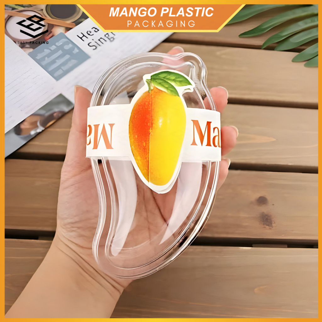MOQ10pcs Mango Fruit Shape Mousse PET Packaging Baking Cake Mango ...