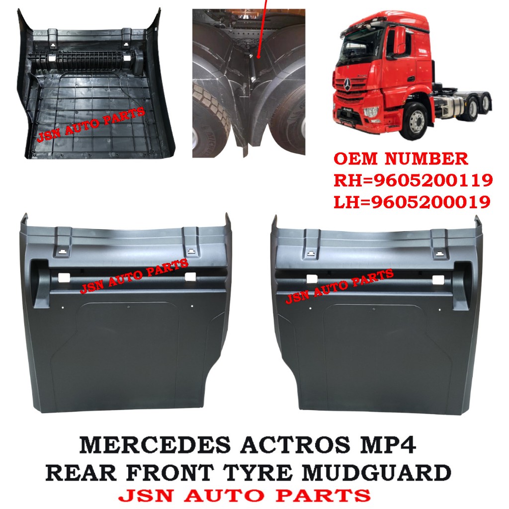 J130S11 REAR FRONT TYRE MUDGUARD MERCEDES ACTROS MP4 9605200019 ...