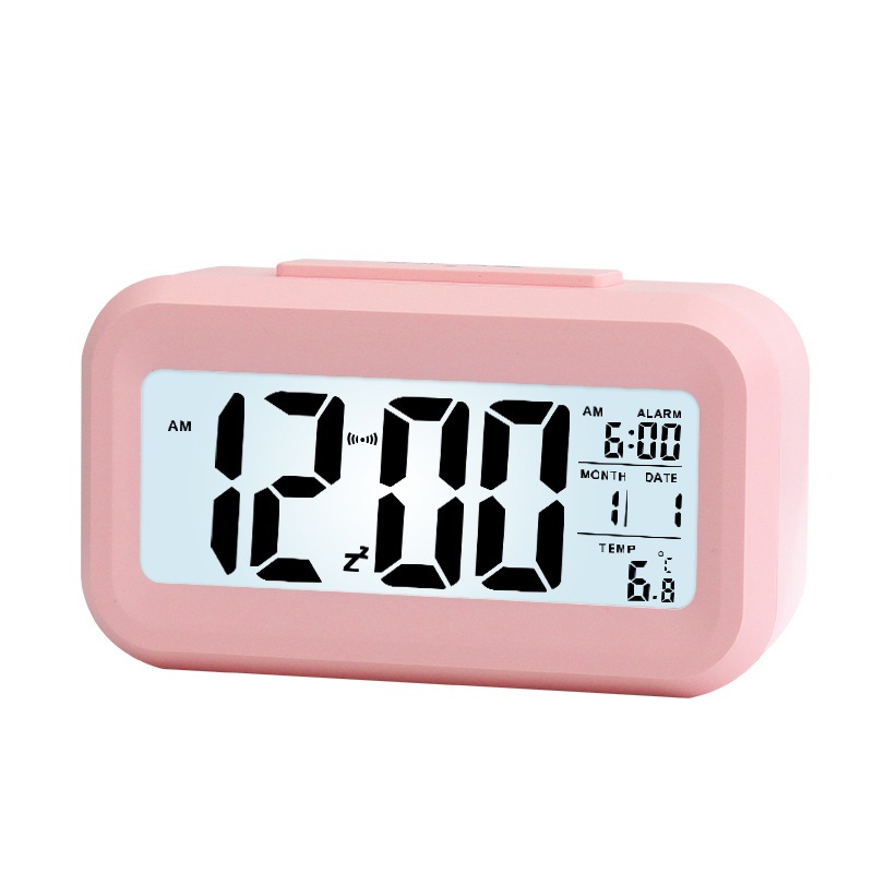 LCD Multifunctional Electronic Alarm Clock Student Mute Simple and ...