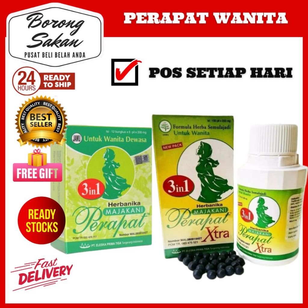 Jamu MANJAKANI Perapat 3in1 72BIJI & Perapat XTRA (150pCS) (ADA KKM ...