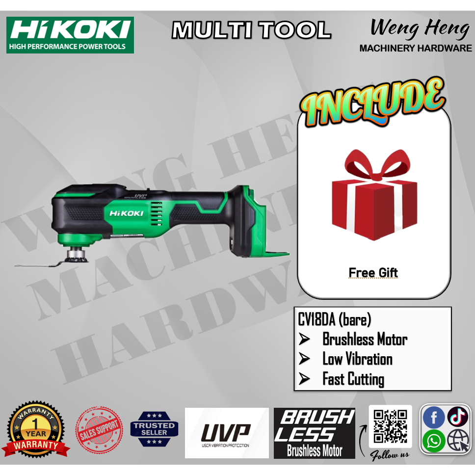 HIKOKI 18V Brushless Multi Tool - MODEL CV18DA | Shopee Malaysia