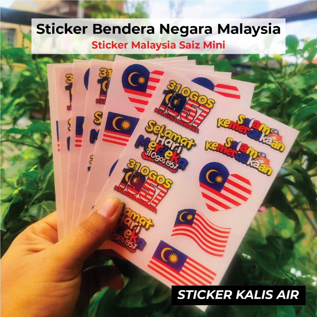 Sticker Malaysia Saiz Mini - Sticker Bendera Malaysia / Kalis Air ...