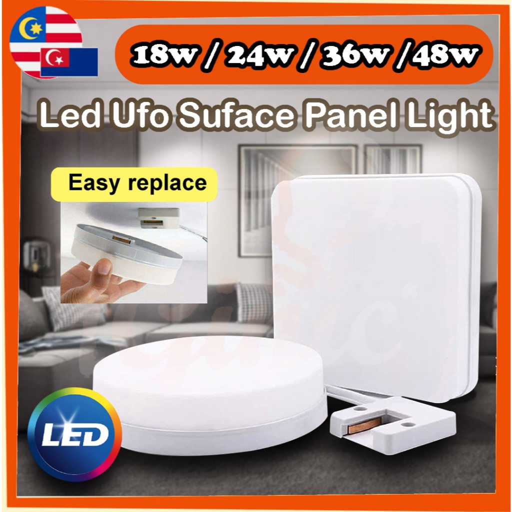 LED UFO Surface Light 18W/24W/36W/48W 6500K Daylight lampu led light ...