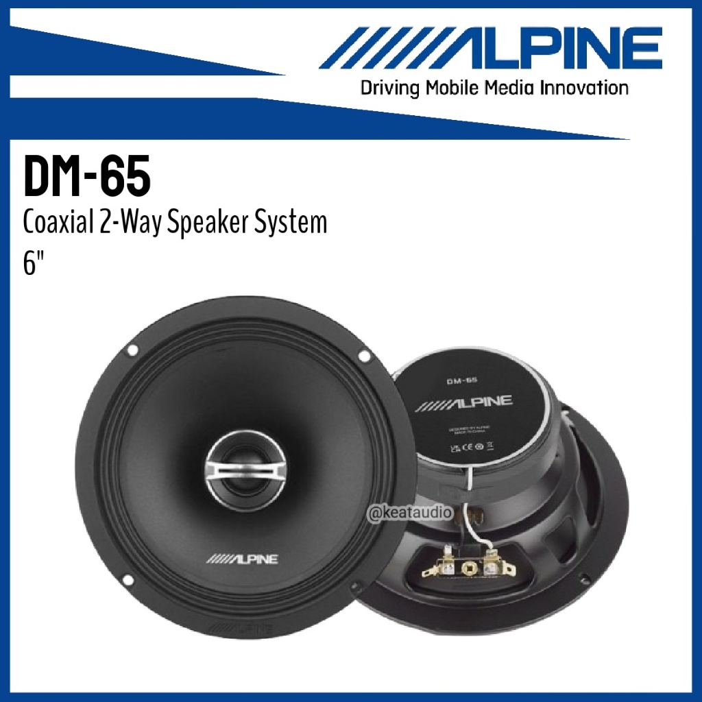 ORIGINAL ALPINE DM-65 6" 2-WAY COAXIAL SPEAKER | Shopee Malaysia