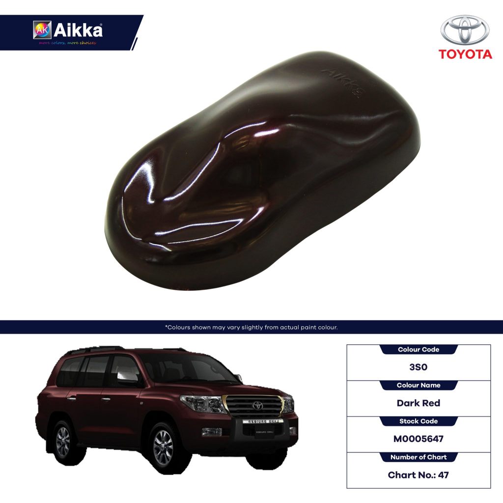 AIKKA TOYOTA 3S0 / DARK RED / 2K PAINT / CAR AND MOTOR / DIY COLOR ...