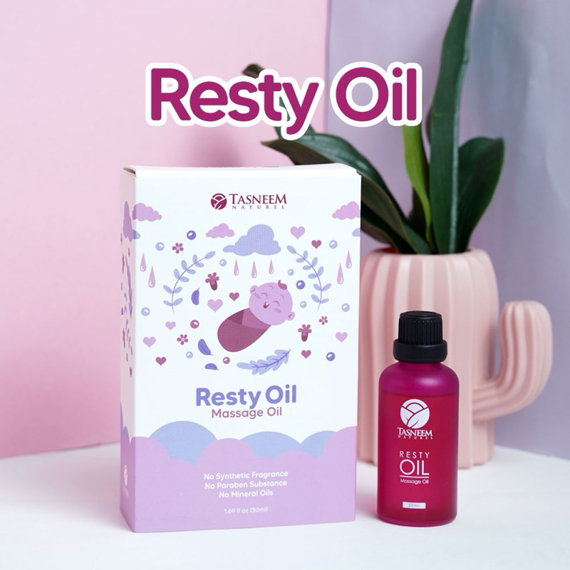 Tasneem Naturel - Minyak urut resty oil untuk ibu mengandung, bayi dan ...