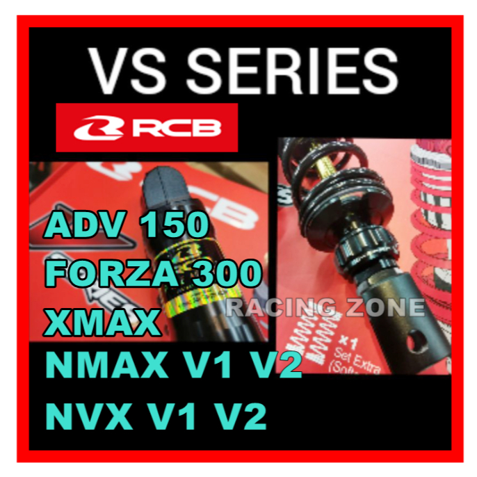 RCB VS SERIES NVX NMAX XMAX ADV 150 160 FORZA 300CC V1 V2 REAR ABSORBER ...