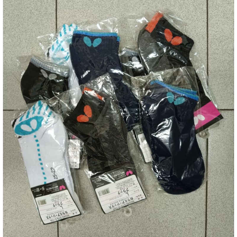 Stokin / sock Butterfly colorful logo / table tennis / ankle | Shopee ...
