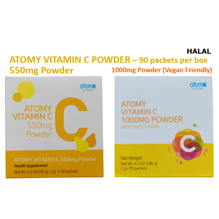 Atomy Vitamin C Powder 90 sachets @2g per sachet 1000mg Vegan friendly ...