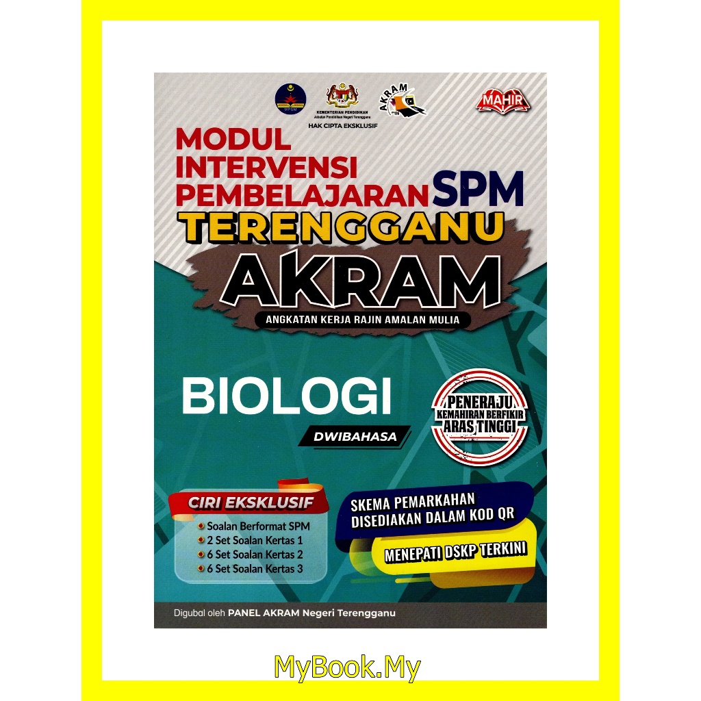 *BARU* MyB Buku Latihan : Biologi Biology Modul Intervensi Pembelajaran Terengganu SPM AKRAM ...