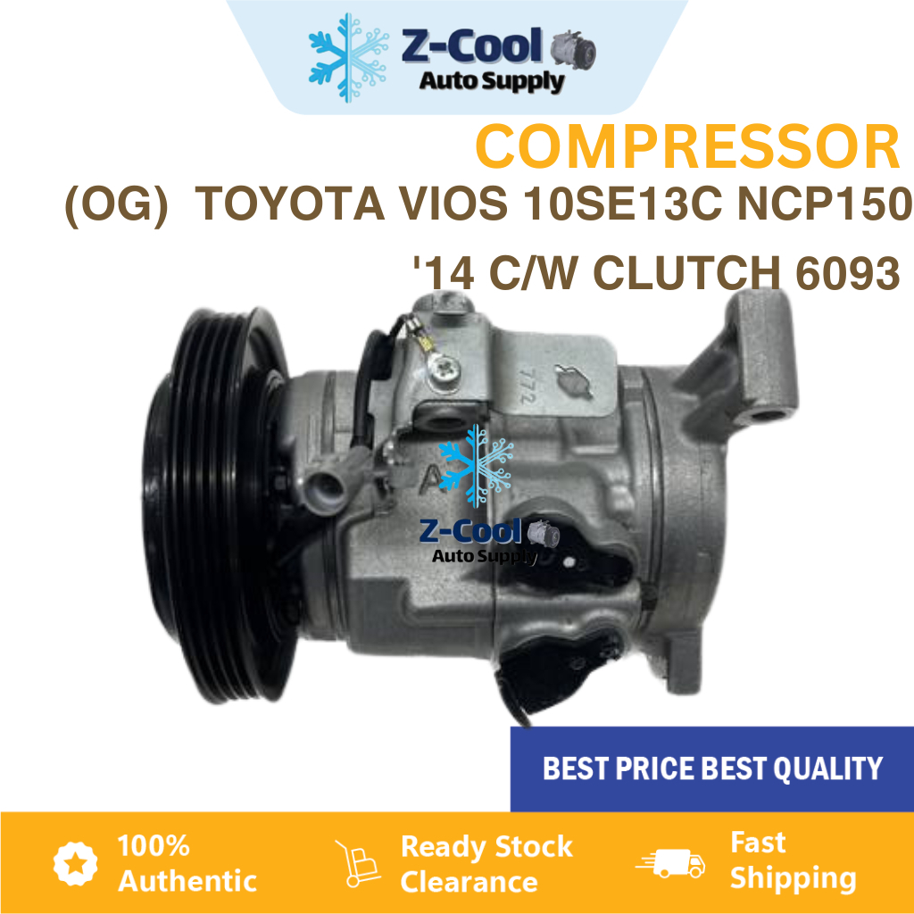 Compressor New (Original) Toyota Vios Ncp150 2014- 2018 Include With ...