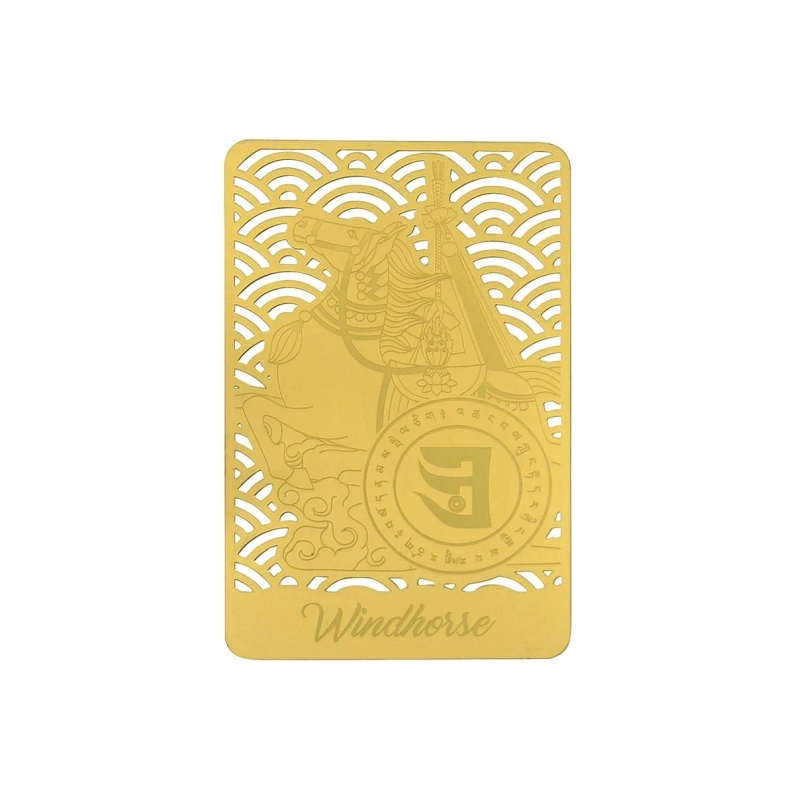 Windhorse Feng Shui Gold Card for Success Luck - Victory Talisman ...