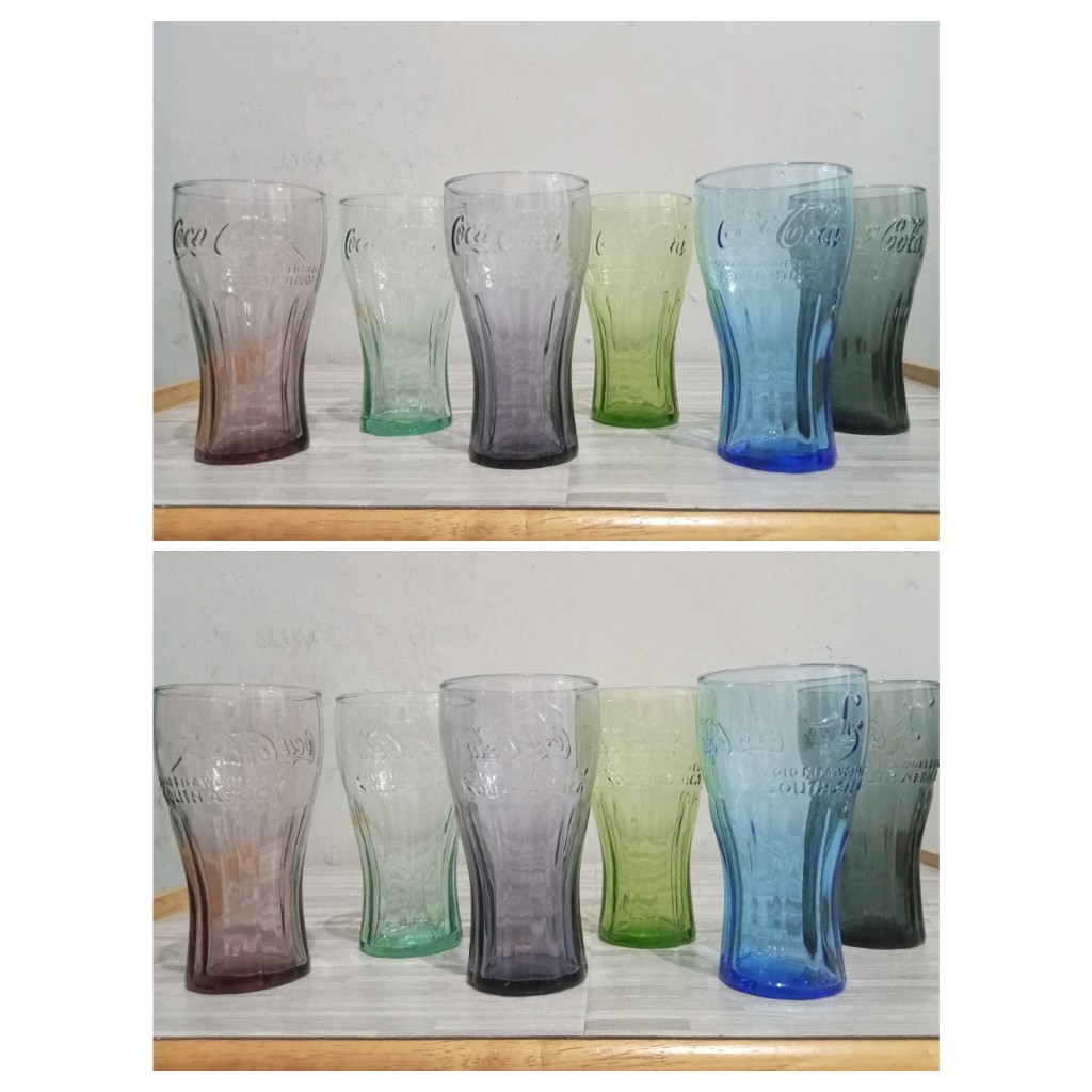 Limited-Editon McD McDonald's Happy Meal Mekdi Coca Cola CONTOUR GLASS ...