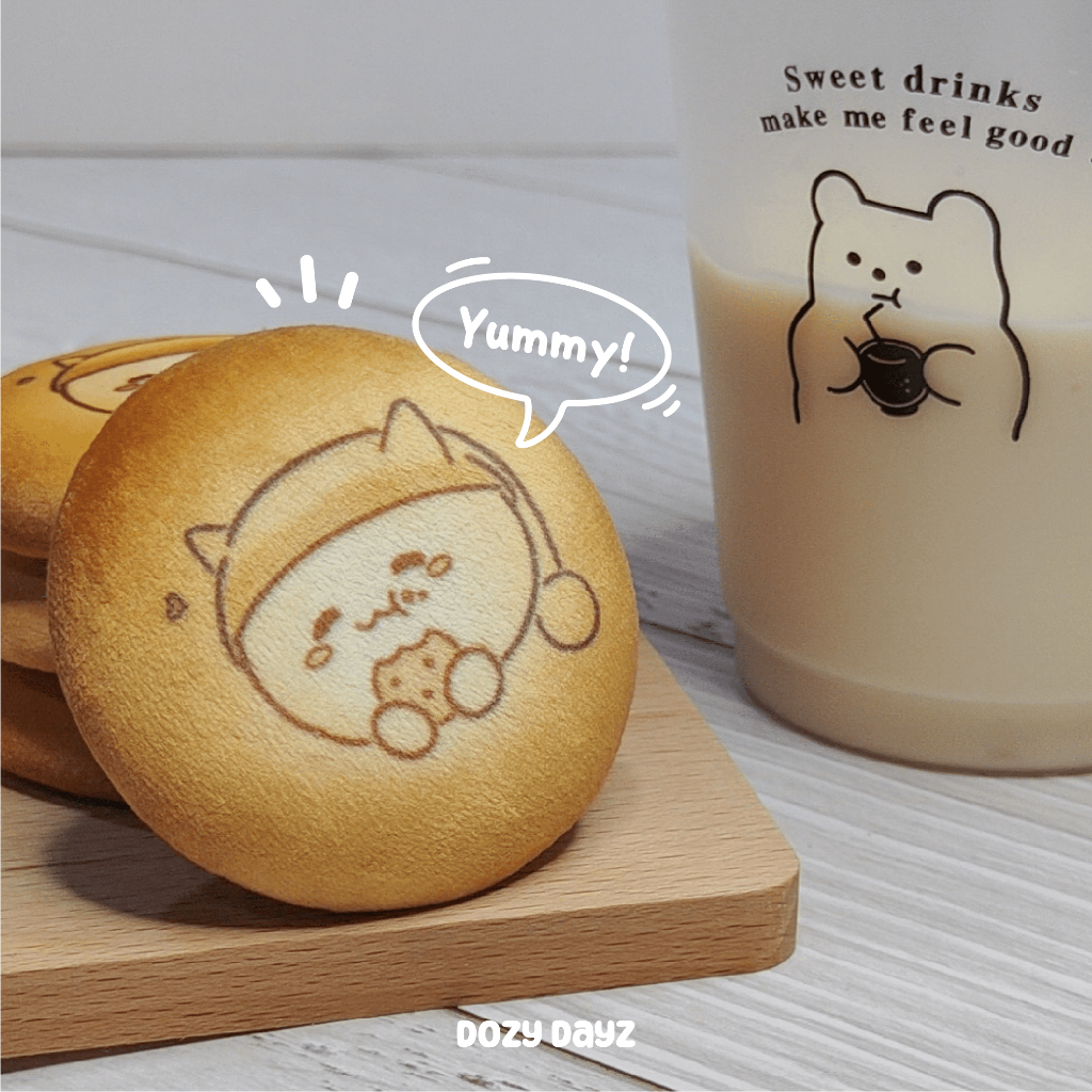 DOZY DAYZ Fluffy Cookie Button Badge | Stress Reliever | Cute Small ...