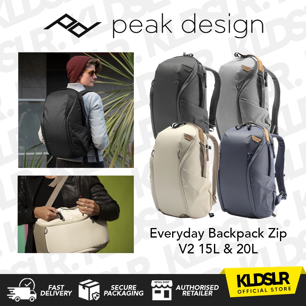 Peak Design Everyday Backpack Zip V2 (15L / 20L) (Limited Lifetime Warranty) | Shopee Malaysia