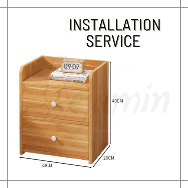 (installed)Beside Table Locker Side Table Fashion Locker Storage ...