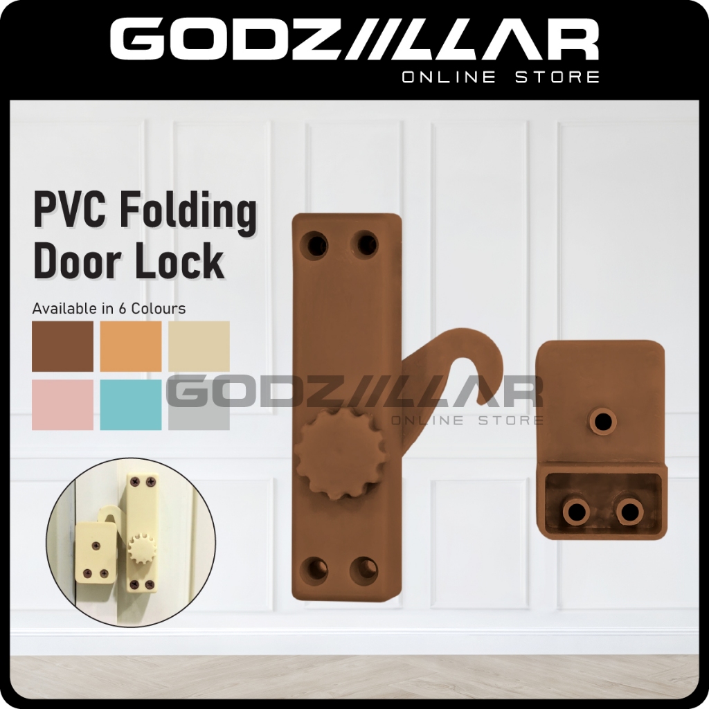 (6 Color) PVC Folding Door Lock With Screw PVC Door Lock Handle Sliding ...