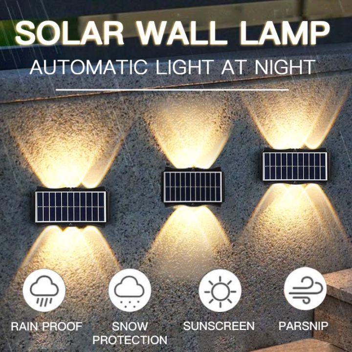 Wall Solar LED Outdoor Light Lamp Waterproof Up and Down Luminous ...