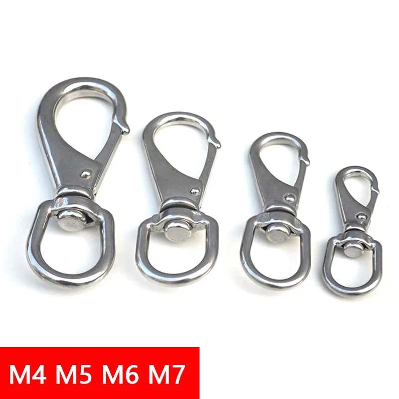 304 stainless steel universal hook spring buckle rotating buckle key ...