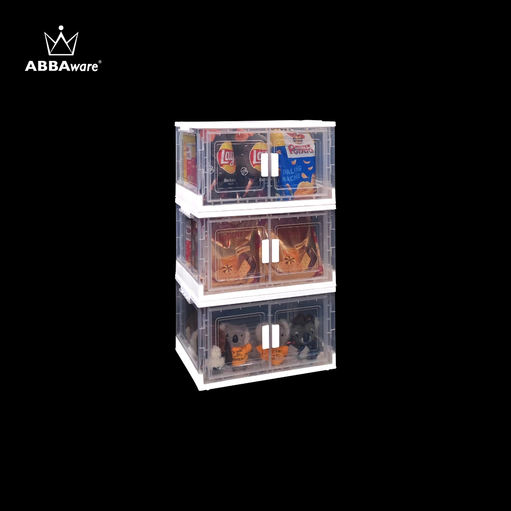 ABBAware Transparent Foldable Storage Box / Storage Cabinet Twin Doors ...