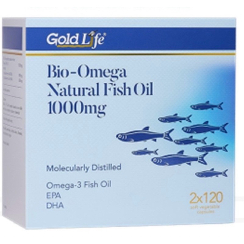Gold Life Bio-Omega Natural Fish Oil 1000mg 2x120's (Exp: 1/25 ...