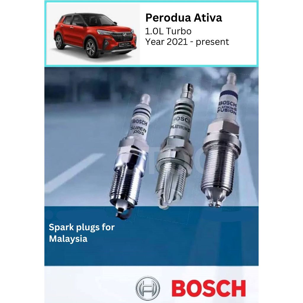 [ 1 SET = 3 PCS ] DOUBLE IRIDIUM BOSCH Spark Plug Perodua Ativa 1.0 ...