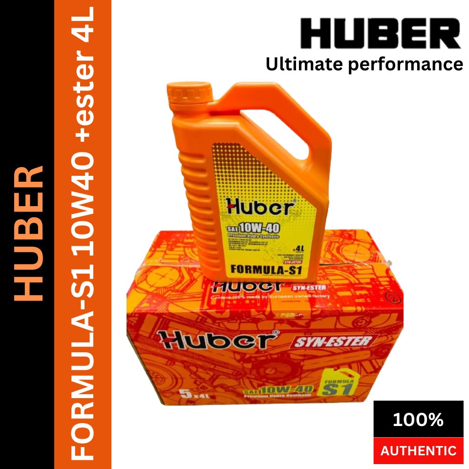 (GERMANY) HUBER ENGINE OIL FORMULA-S1 10W40 + Ester 4L | Shopee Malaysia