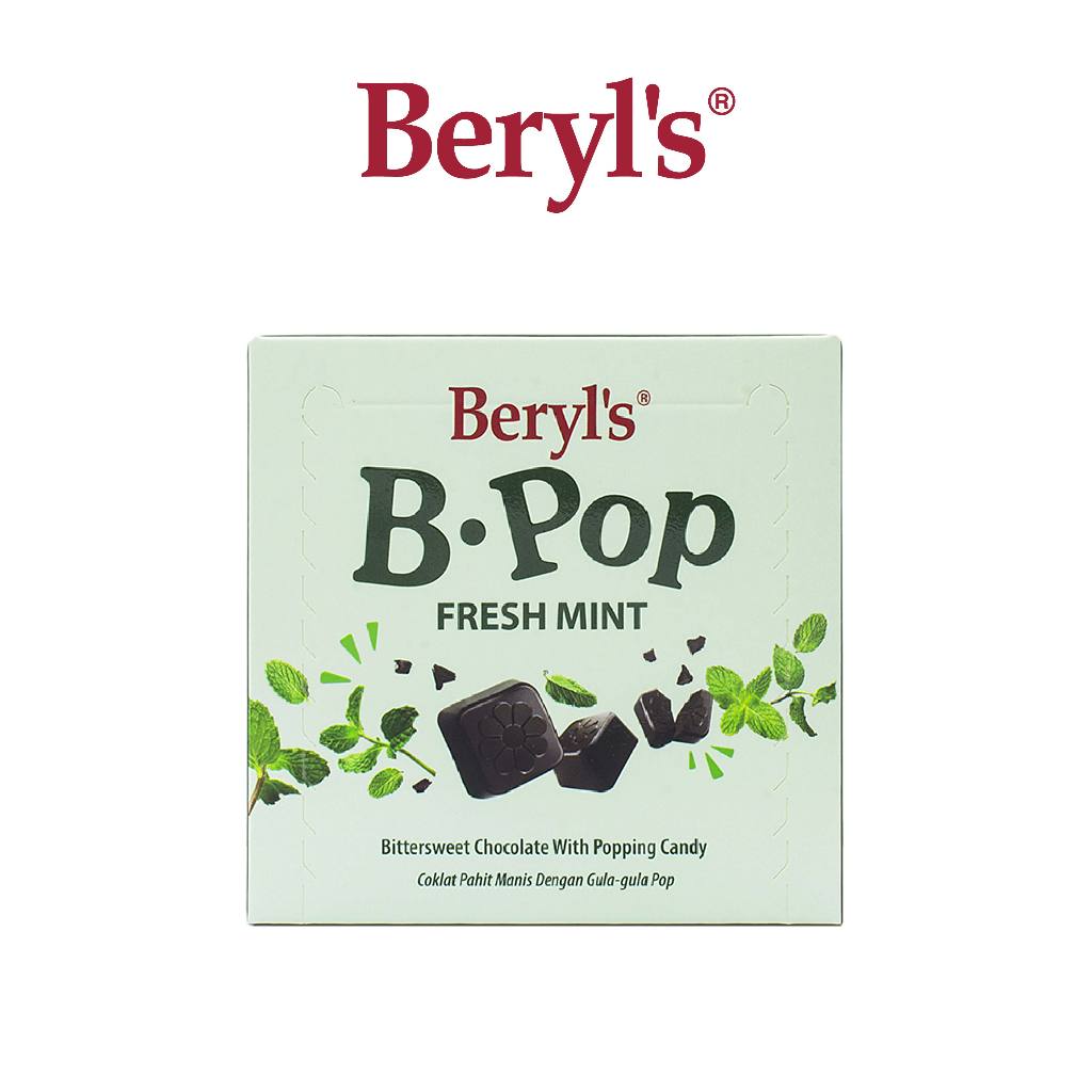 Beryl's B.POP Fresh Mint Bittersweet Chocolate With Popping Candy (50g ...