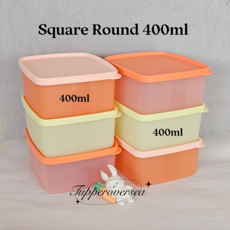Tupperware Square Round 400ml (2 PCS / 4 PCS) | Shopee Malaysia