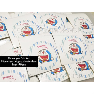 90pcs Doraemon Thank You Packaging Seal Sticker / Pelekat Terima Kasih ...