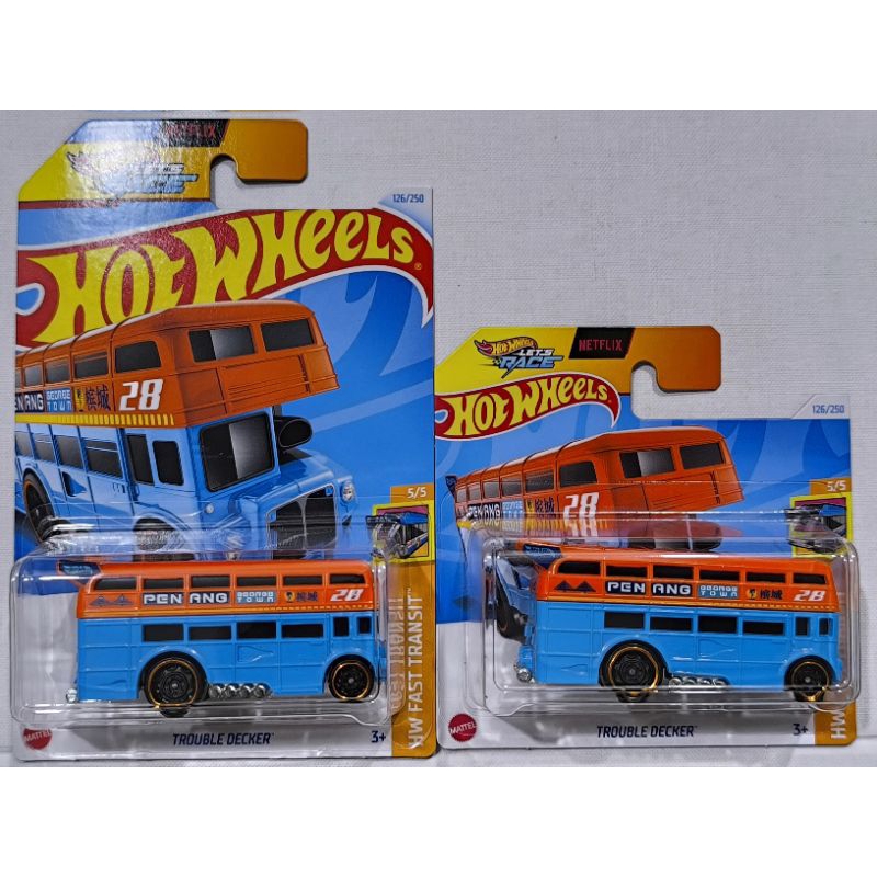 Hot Wheels Trouble Decker - Case L & M 2024 Penang George Town Bus ...