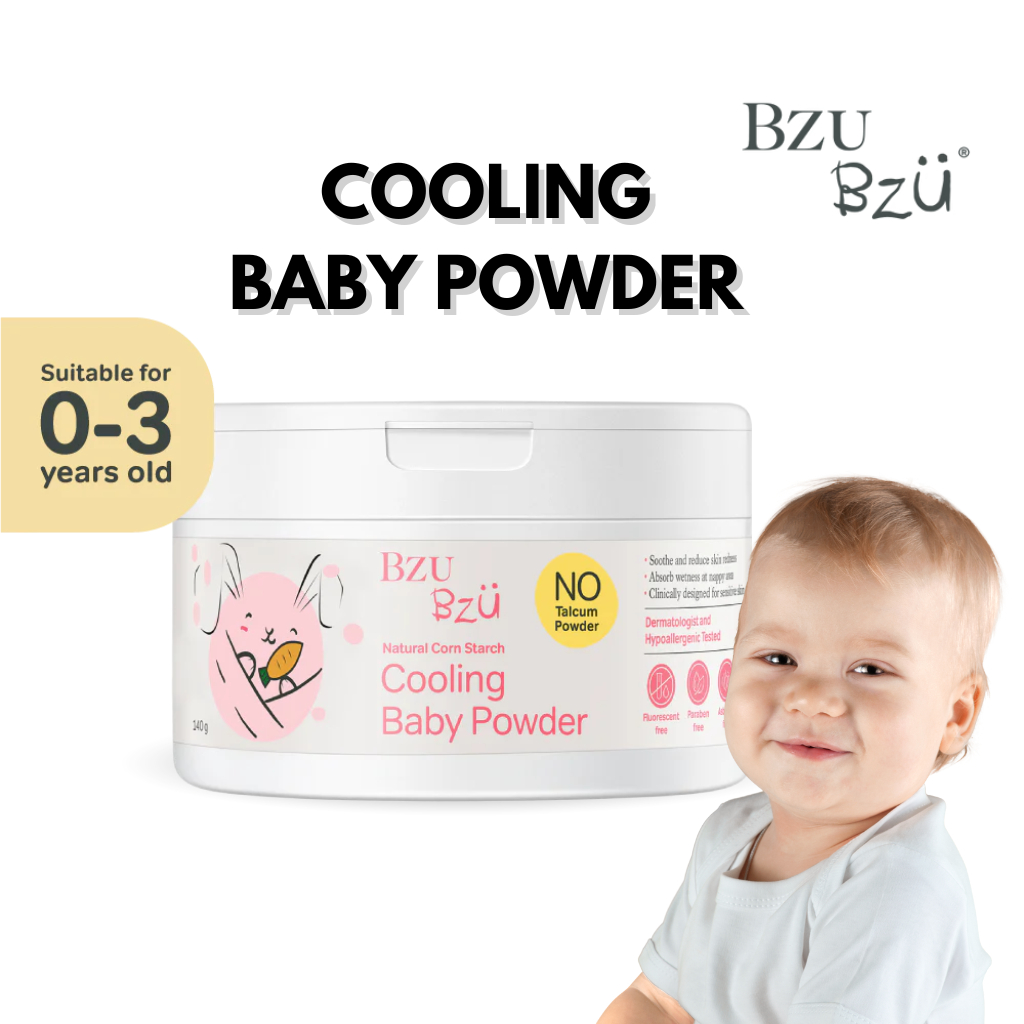 BZU Cooling Baby Powder with Puff (140g) | Shopee Malaysia