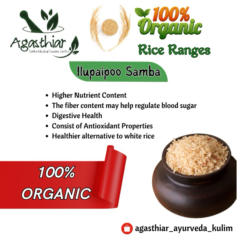 Immunity Rice (Iluppai Poo samba) Hand Polished Rice | Shopee Malaysia