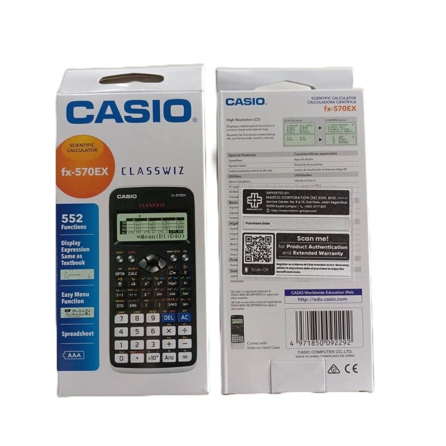 Casio Scientific Calculator FX-570EX (100% Original) | Shopee Malaysia
