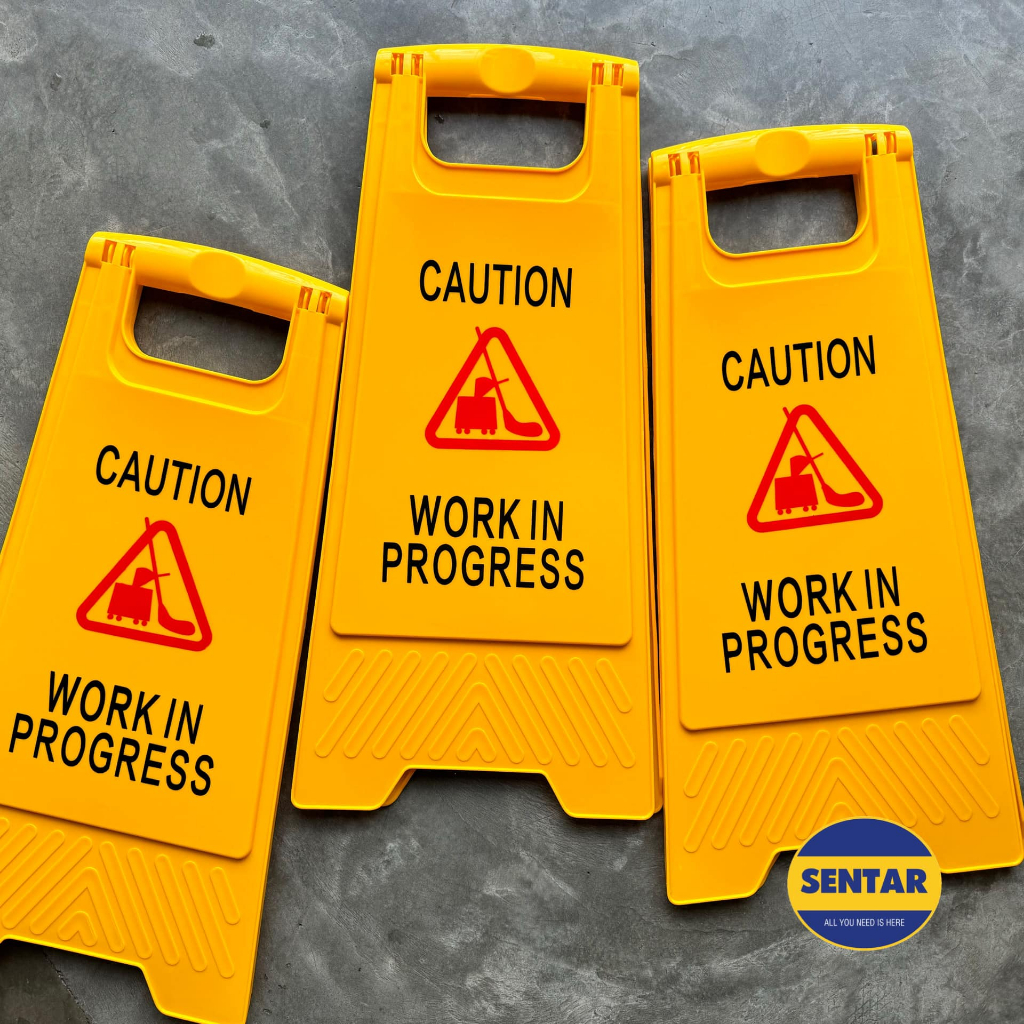 Folding Sign Safety Floor Signage Yellow Foldable Floor Sign Board ...