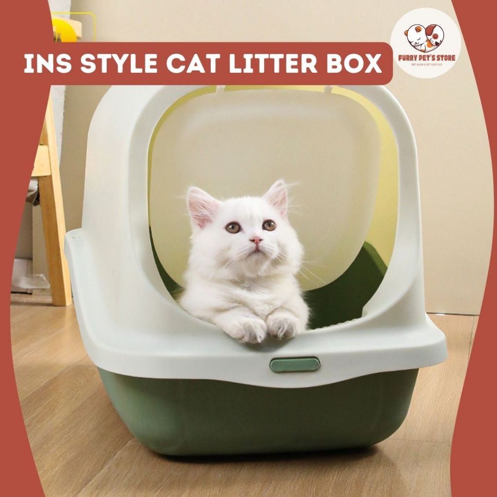 Tandas Kucing Bertutup | Berak Bekas Pasir Kucing Bertutup | Cat Litter ...