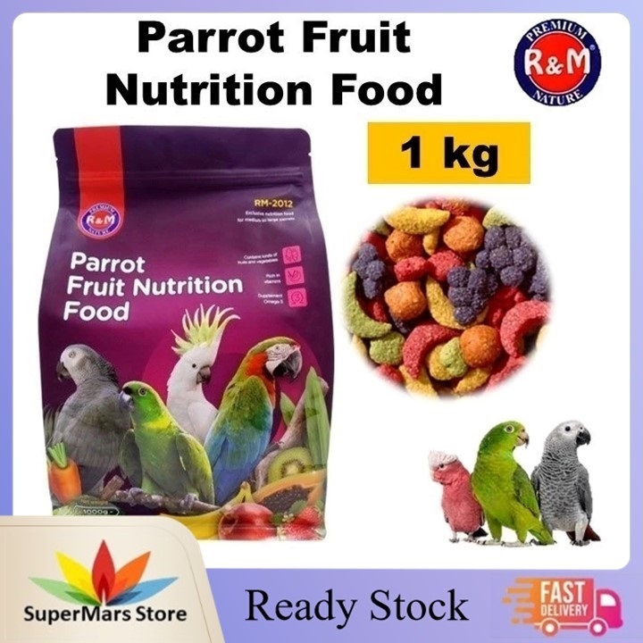 R&M Parrot Fruit Nutrition Food / Zupreem Parrot Fruit Blend / Bird ...