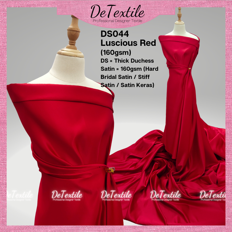DeTextile Heavy Premium Duchess Satin Bridal Satin Fabric for Wedding ...