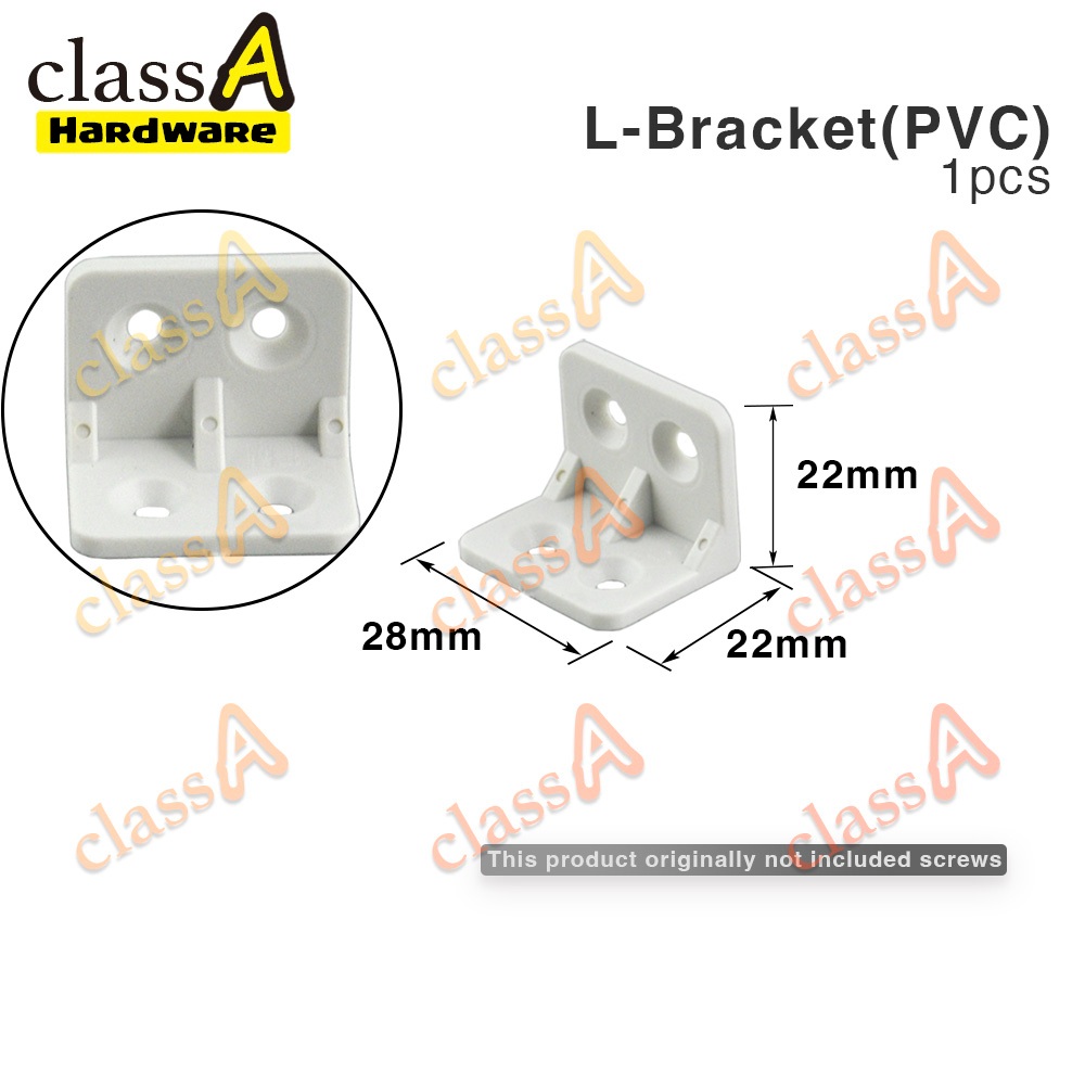 ClassAHW PVC L Shape Stainless Steel Bracket Metal Drawer Kitchen ...