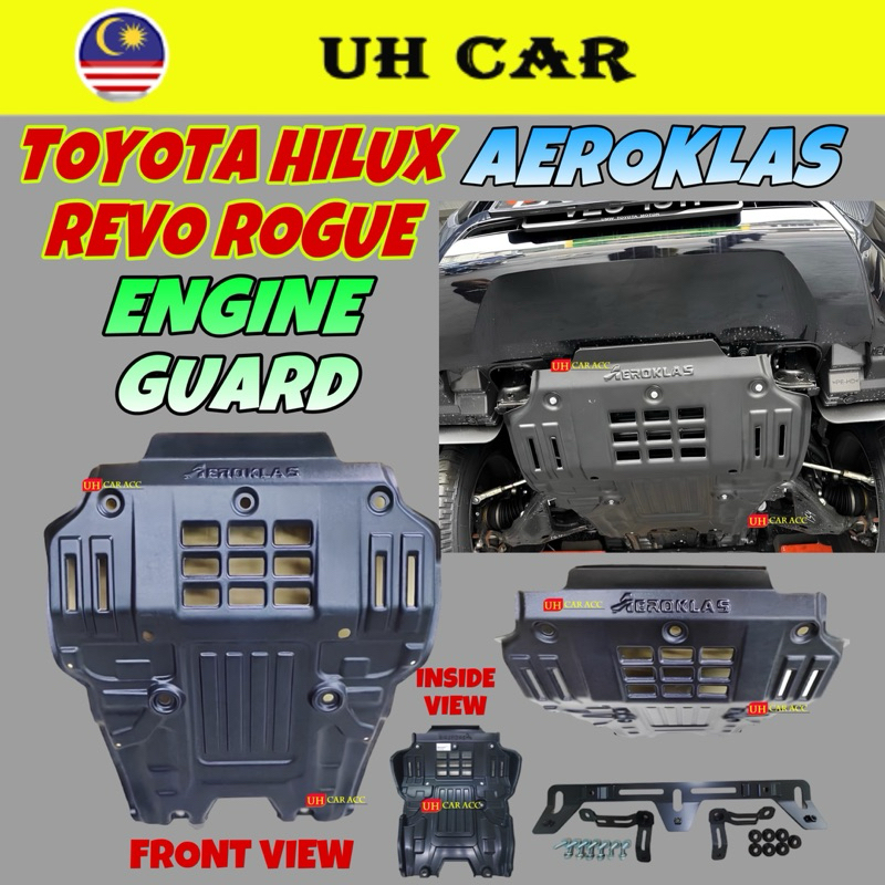 (AEROKLAS) Toyota Hilux Revo Rocco Rogue 2016-2024 Under Engine Guard ...