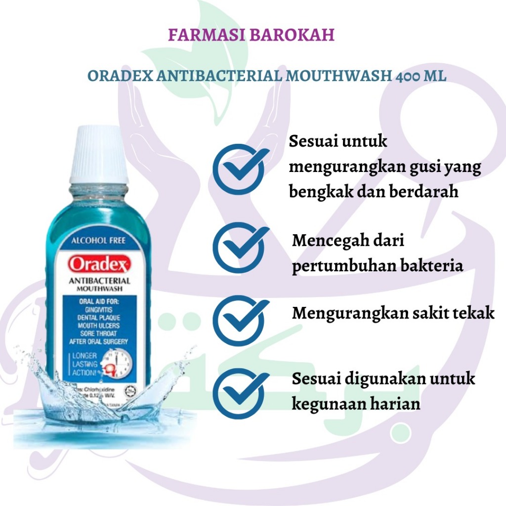 ORADEX ANTIBACTERIAL MOUTHWASH 400 ML | Shopee Malaysia