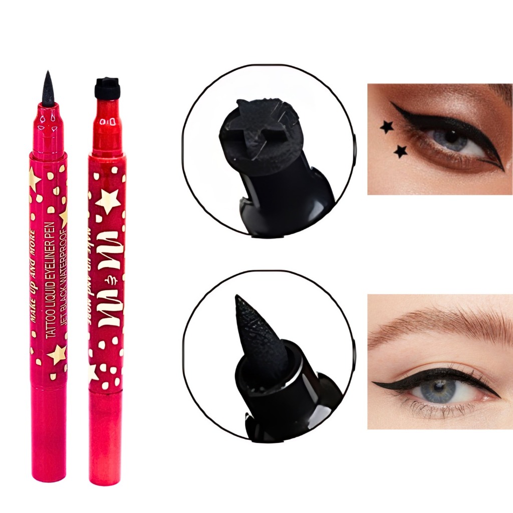 M&M Stamps Star Stamp Eyeliner Liquid Pen, Double-side Long-lasting ...