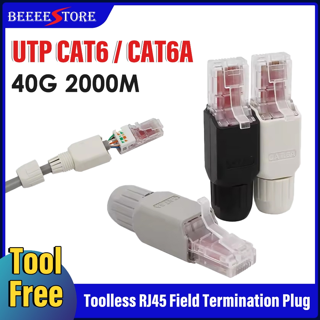 Network UTP CAT6 CAT6A Toolless RJ45 Field Termination Plug | Shopee ...