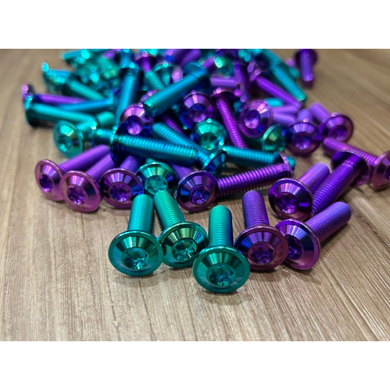 UNIVERSAL HEAVY DUTY M8 X 25MM M8 X 30MM TITANIUM Purple Green DISC ...