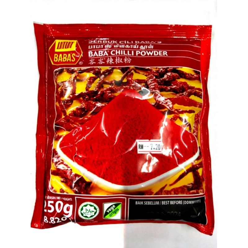 BABA'S CHILLI POWDER 250G (SERBUK CHILLI BABA'S) | Shopee Malaysia